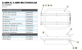 Parts for 2-Arm or 3-Arm Rectangular Manway